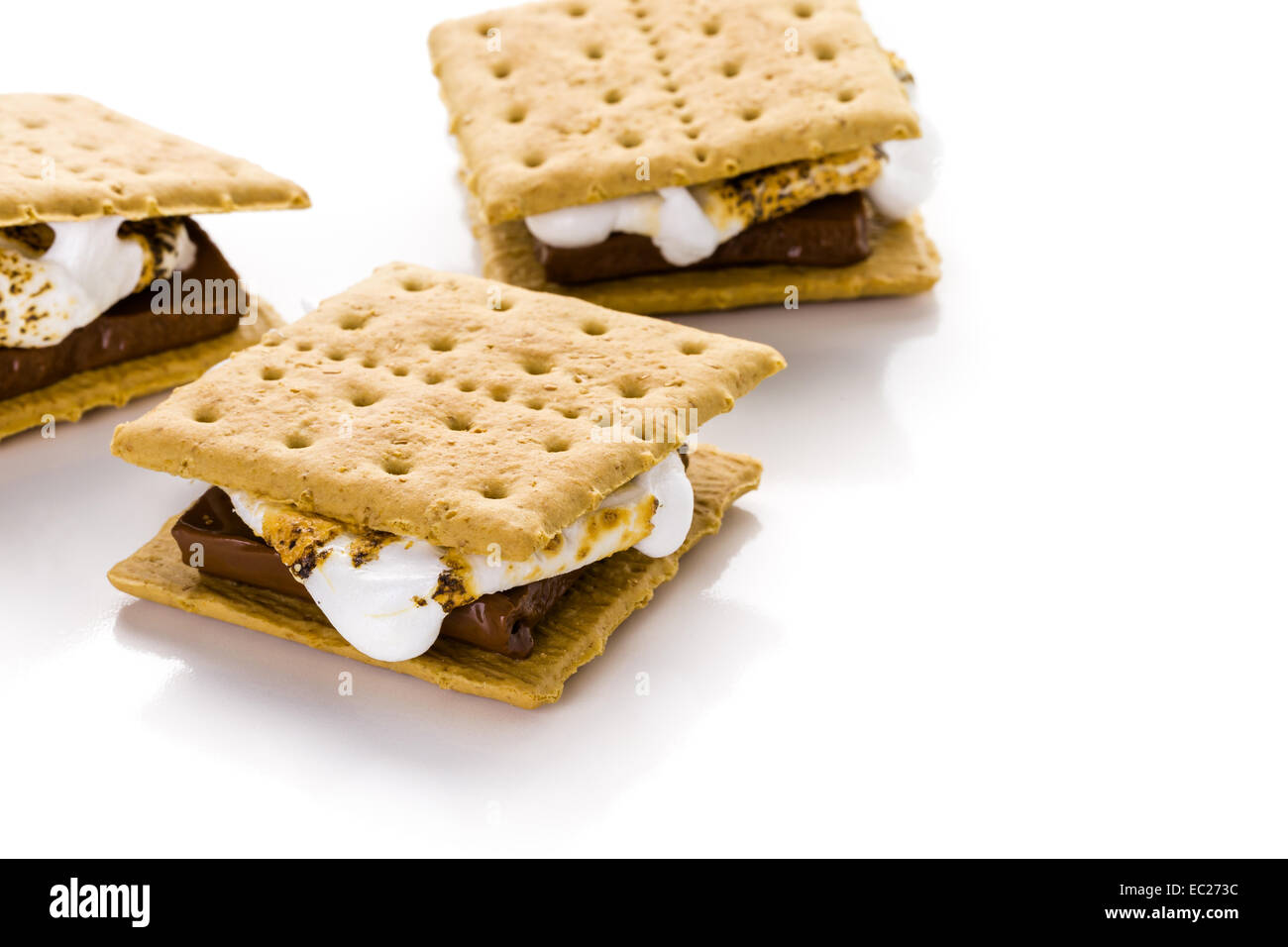 Freshly toasted smores with large white marshmallows Stock Photo - Alamy