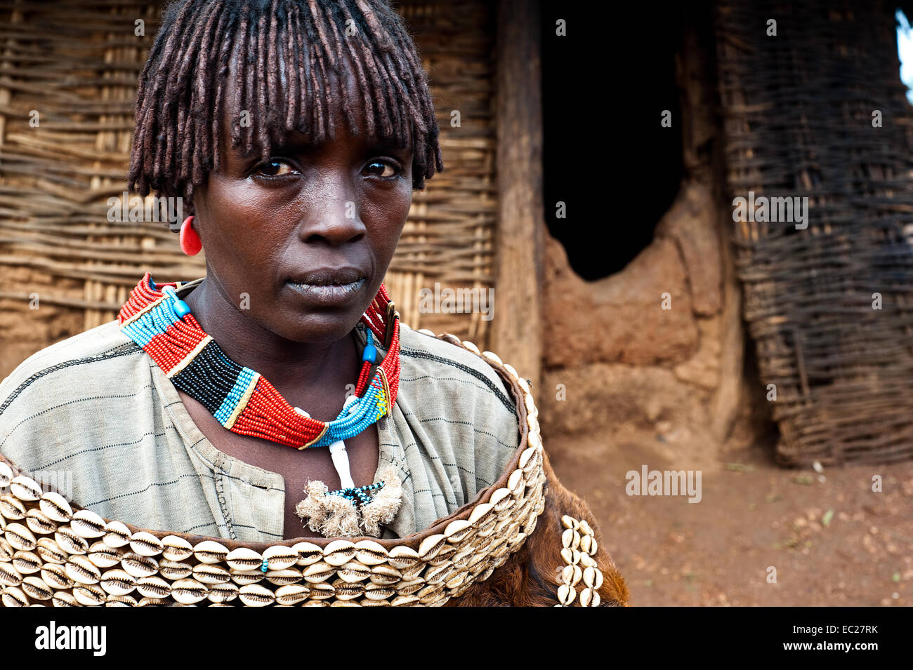 Traditionally dressed woman belonging to the Banna tribe ( Ethiopia ...