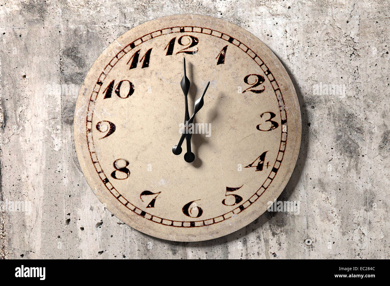 3d design of a strange antique clock Stock Photo - Alamy