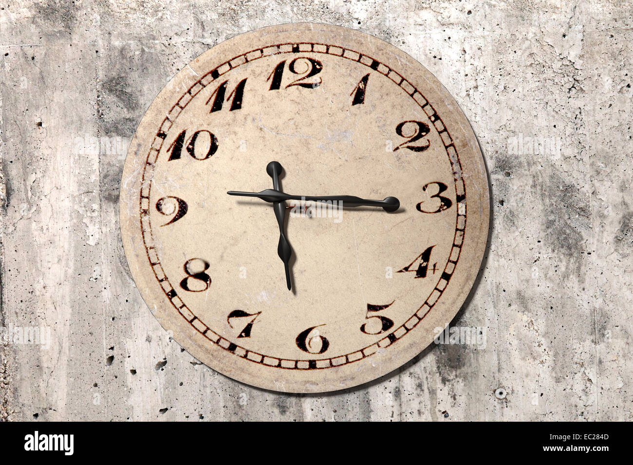 3d design of broken and old antique clock Stock Photo - Alamy