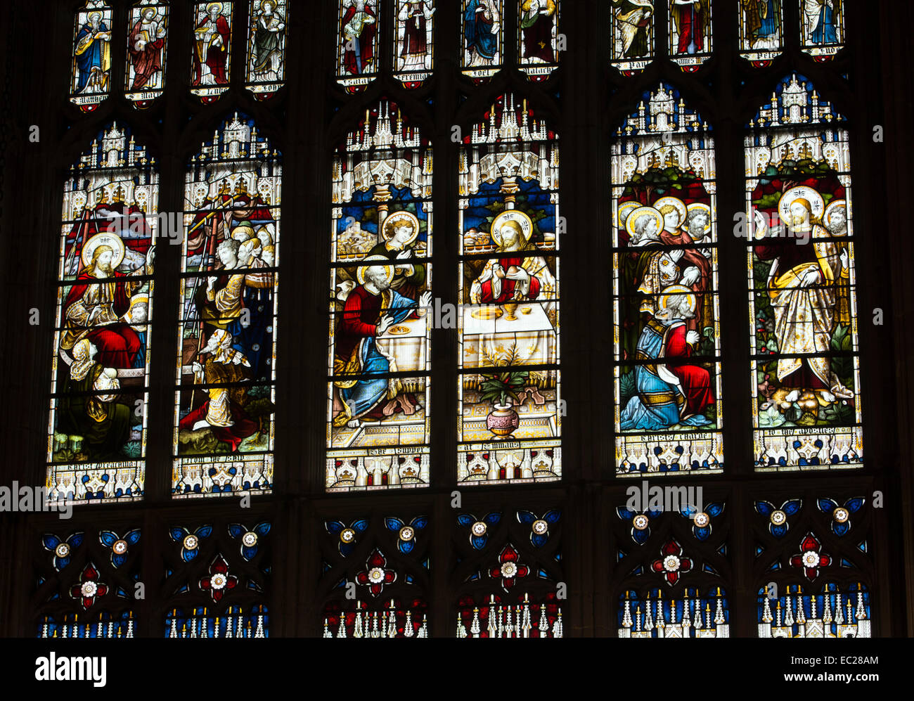 The East Window, St. Mary`s Church, Warwick, Warwickshire, England, UK ...
