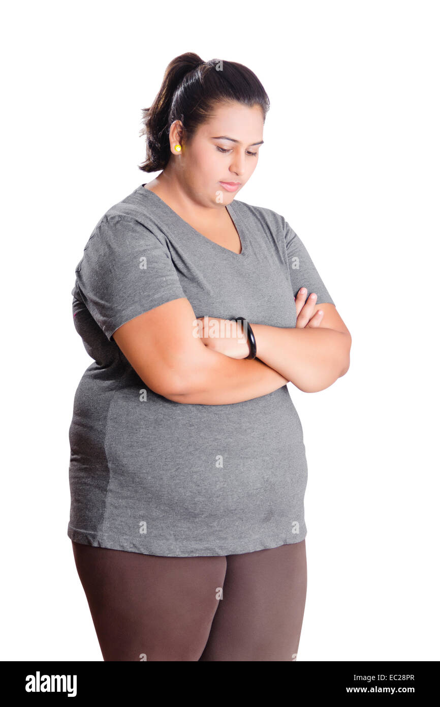 indian Obese Lady Problem Over Weight Stock Photo - Alamy