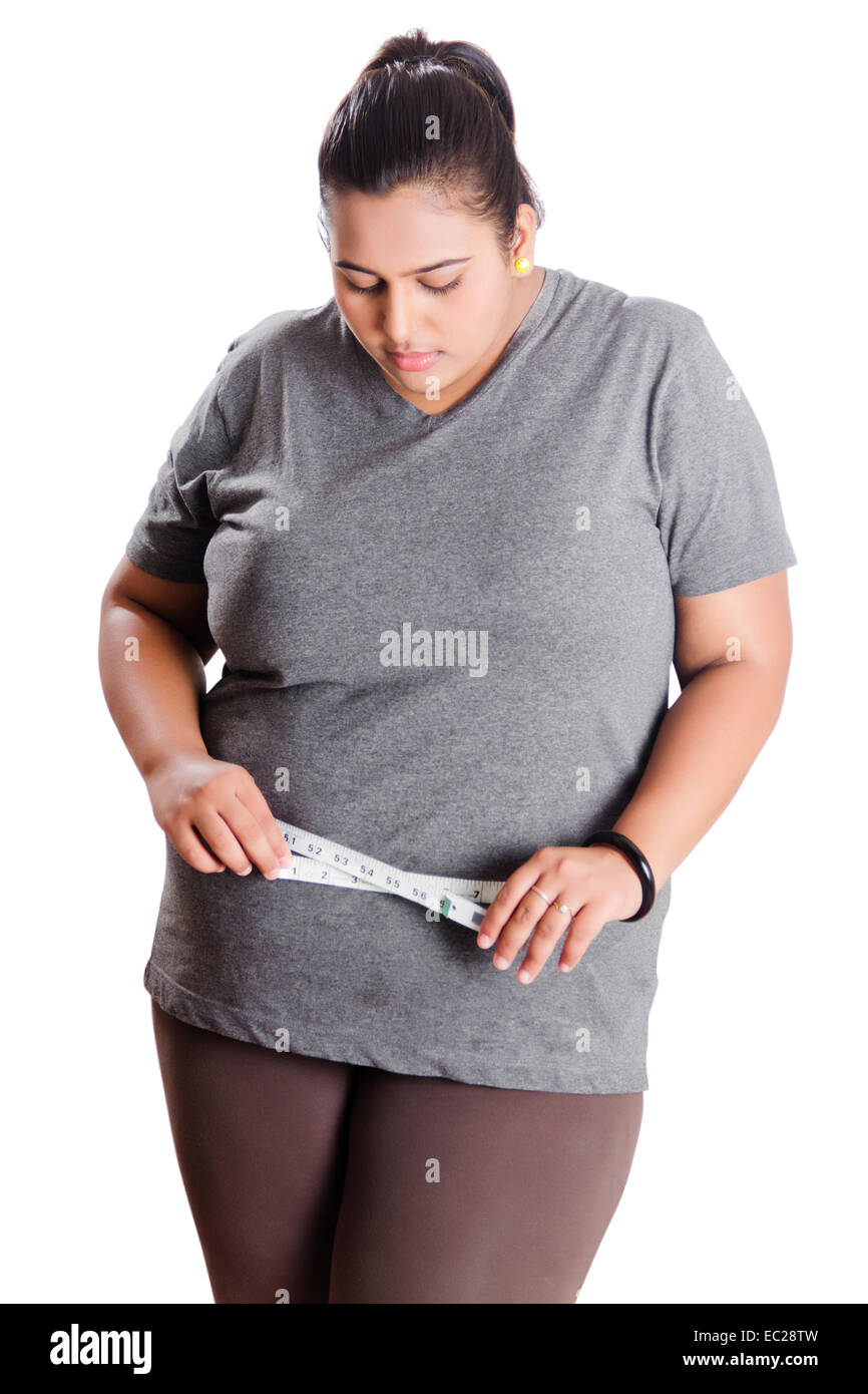 indian Obese Lady Weight Loss problem Stock Photo - Alamy