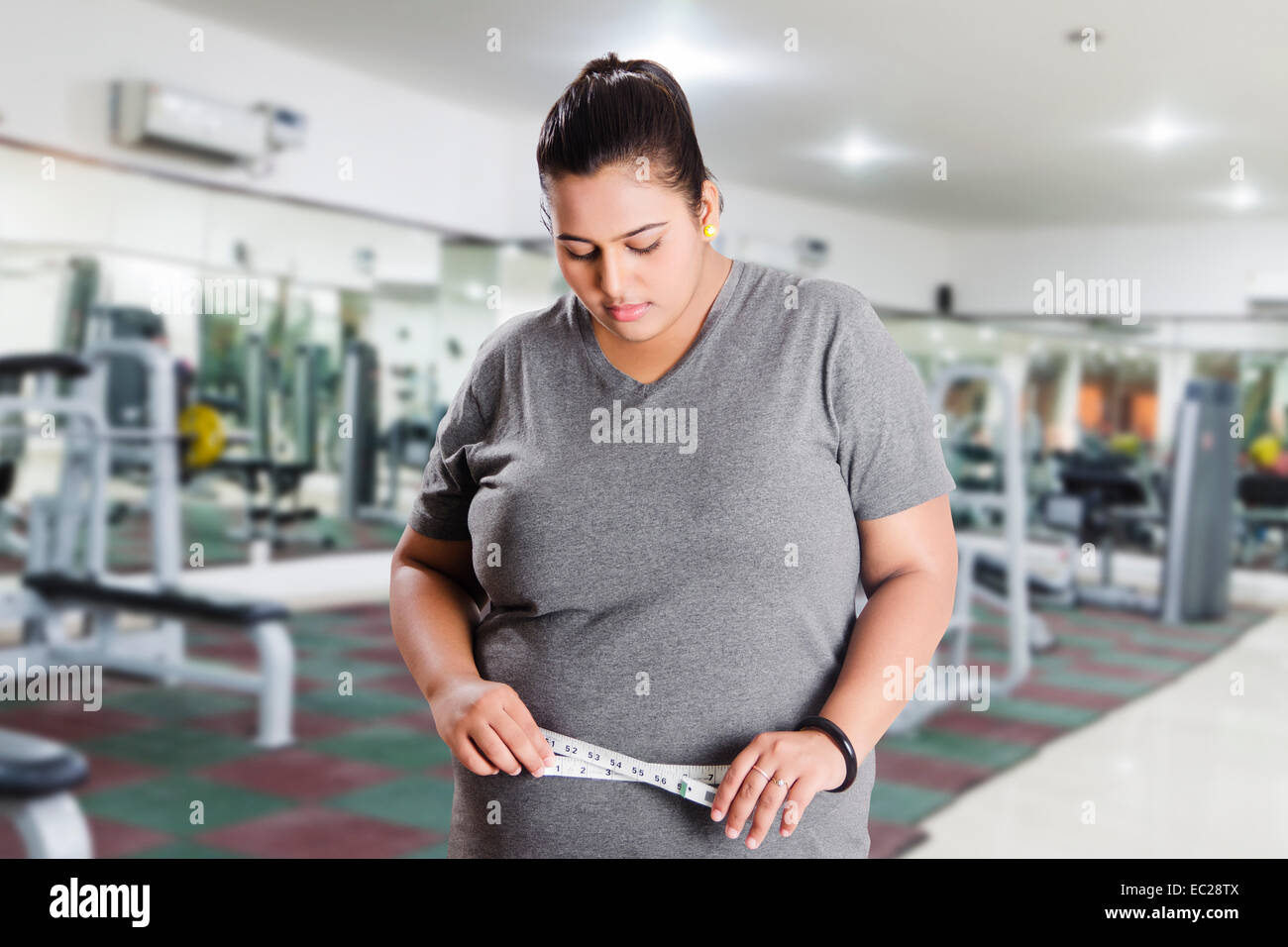 indian Obese Lady Weight Loss problem Stock Photo - Alamy