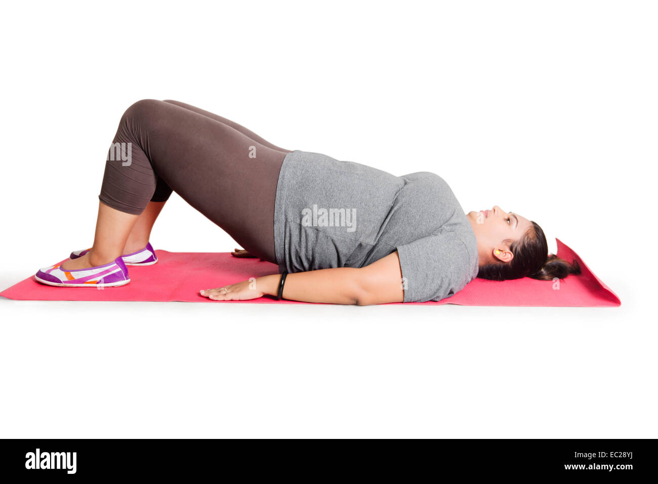 Fit women practicing stretching fitness Cut Out Stock Images & Pictures ...