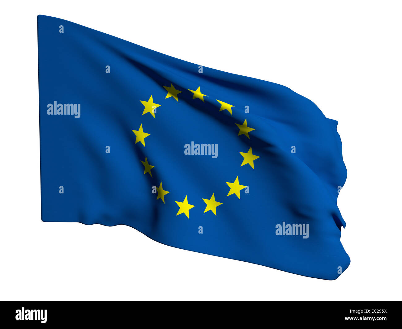 3d rendering of an ecc flag on a white background Stock Photo - Alamy