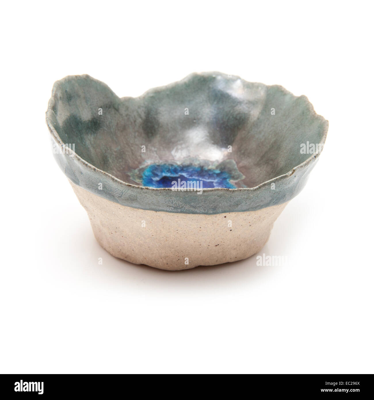 Handmade ceramic pinch pot isolated on a white studio background Stock ...