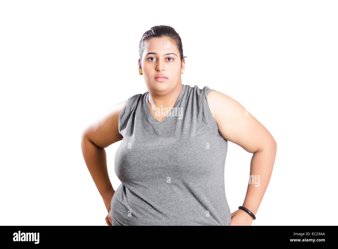 indian Obese Lady pose Stock Photo - Alamy
