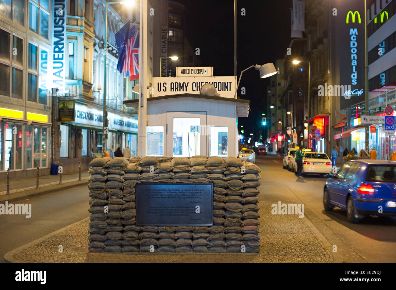 Former bordercross checkpoint "Point Charlie" in Berlin Stock Photo - Alamy