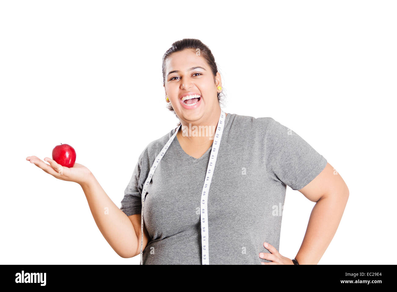 indian Obese Lady Dieting Weight loss Stock Photo - Alamy