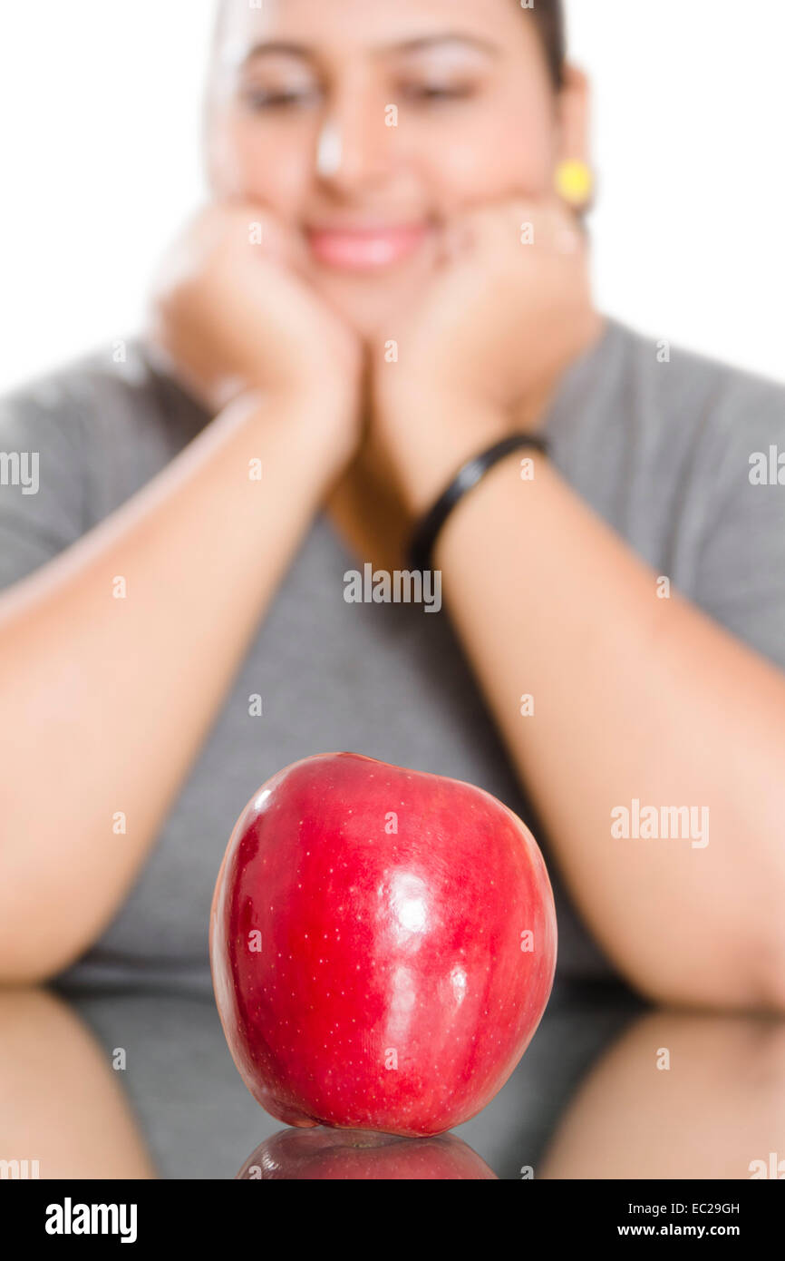 indian Obese Lady Dieting Stock Photo - Alamy
