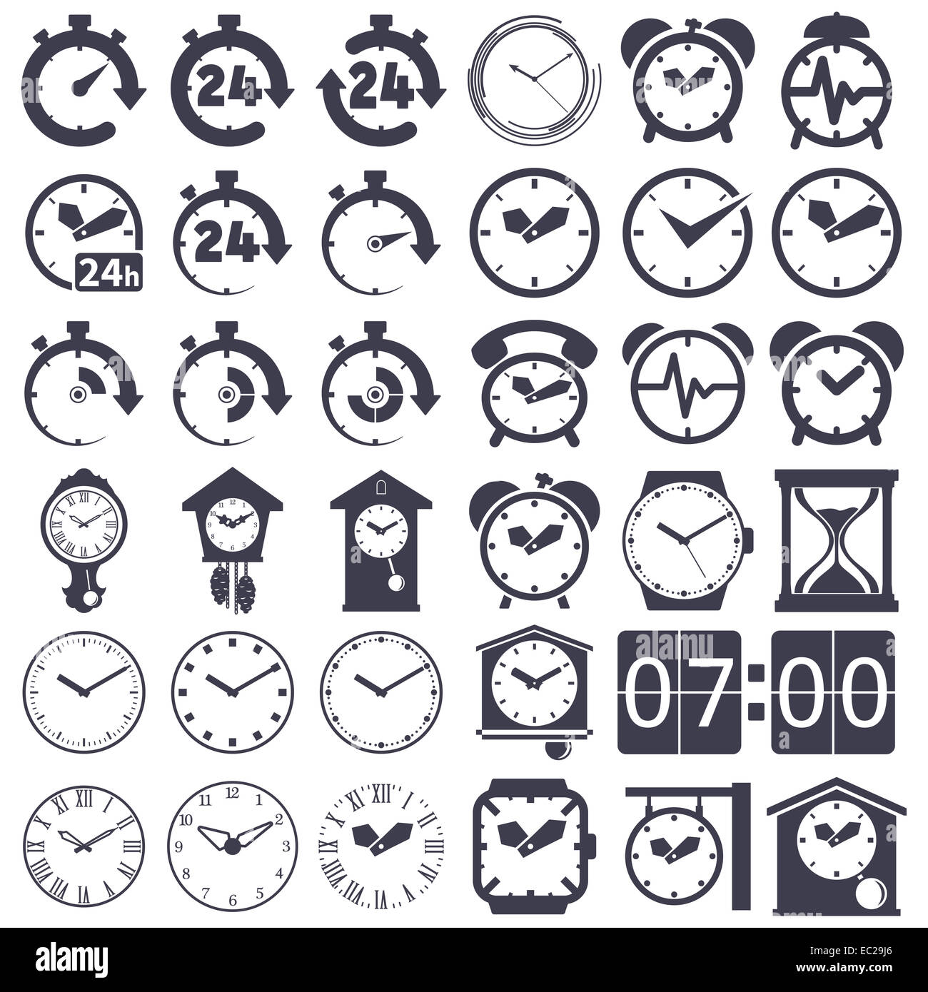 Alarm clock on blackboard Cut Out Stock Images & Pictures - Alamy