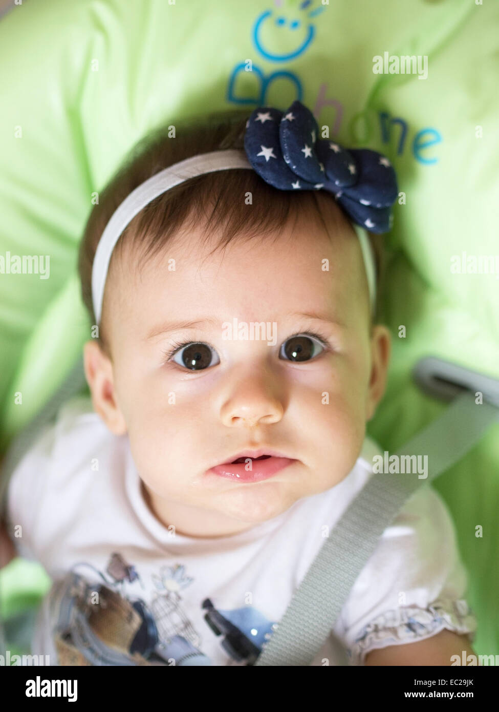 Small baby girl portrait, shoot from above Stock Photo - Alamy