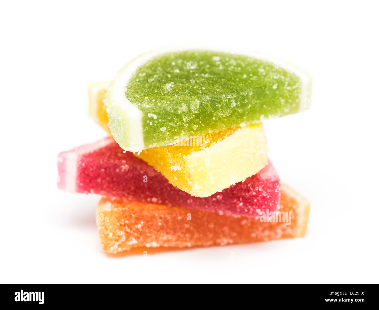 Fruit Jelly Top Group Isolated On White Stock Photo - Alamy