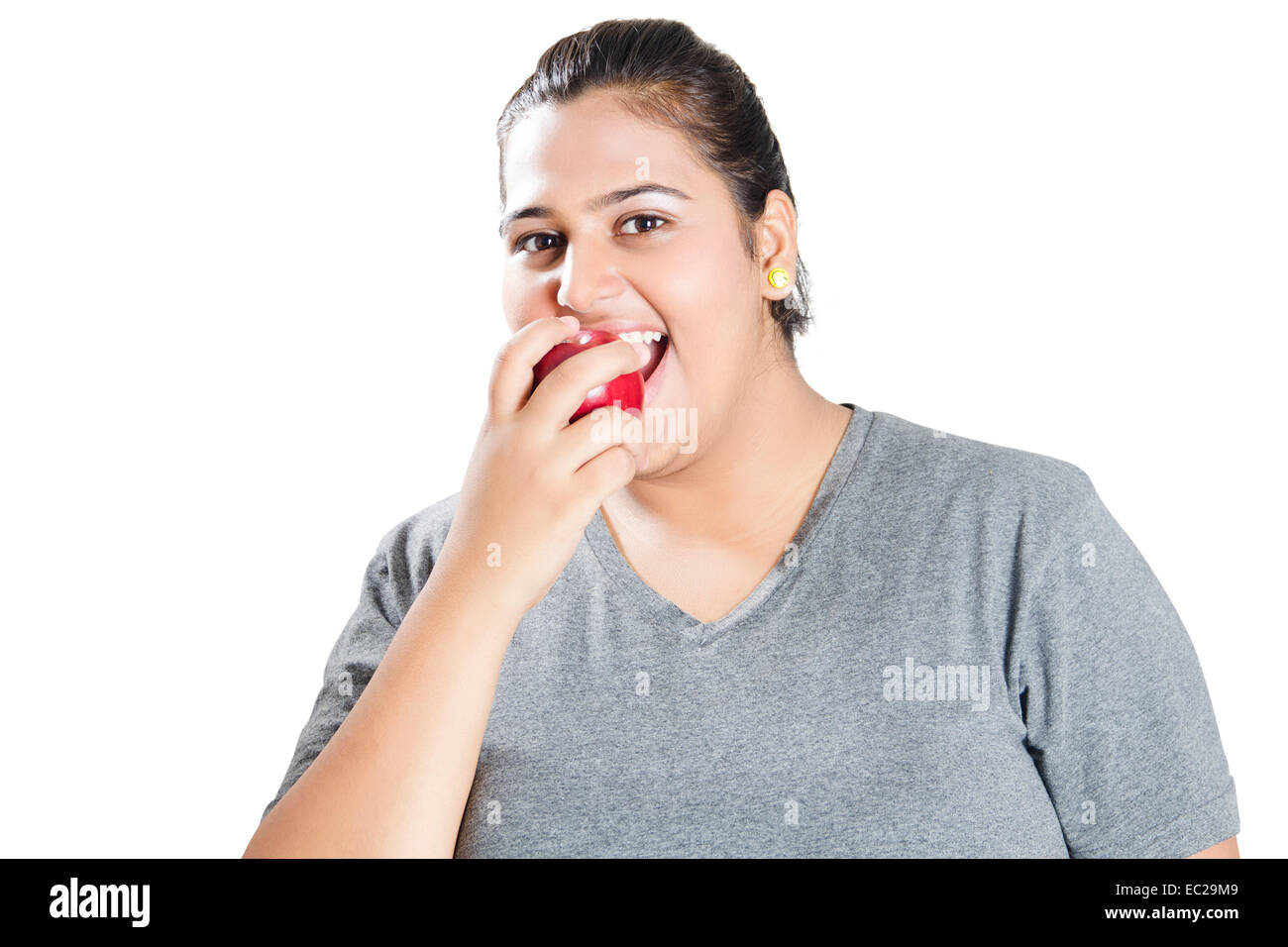 indian Obese Lady Dieting Stock Photo - Alamy