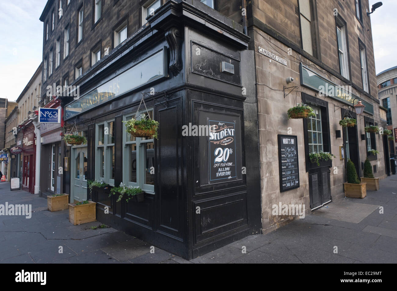 SHAKESPEARES student pub on corner of Cambridge Street Edinburgh ...