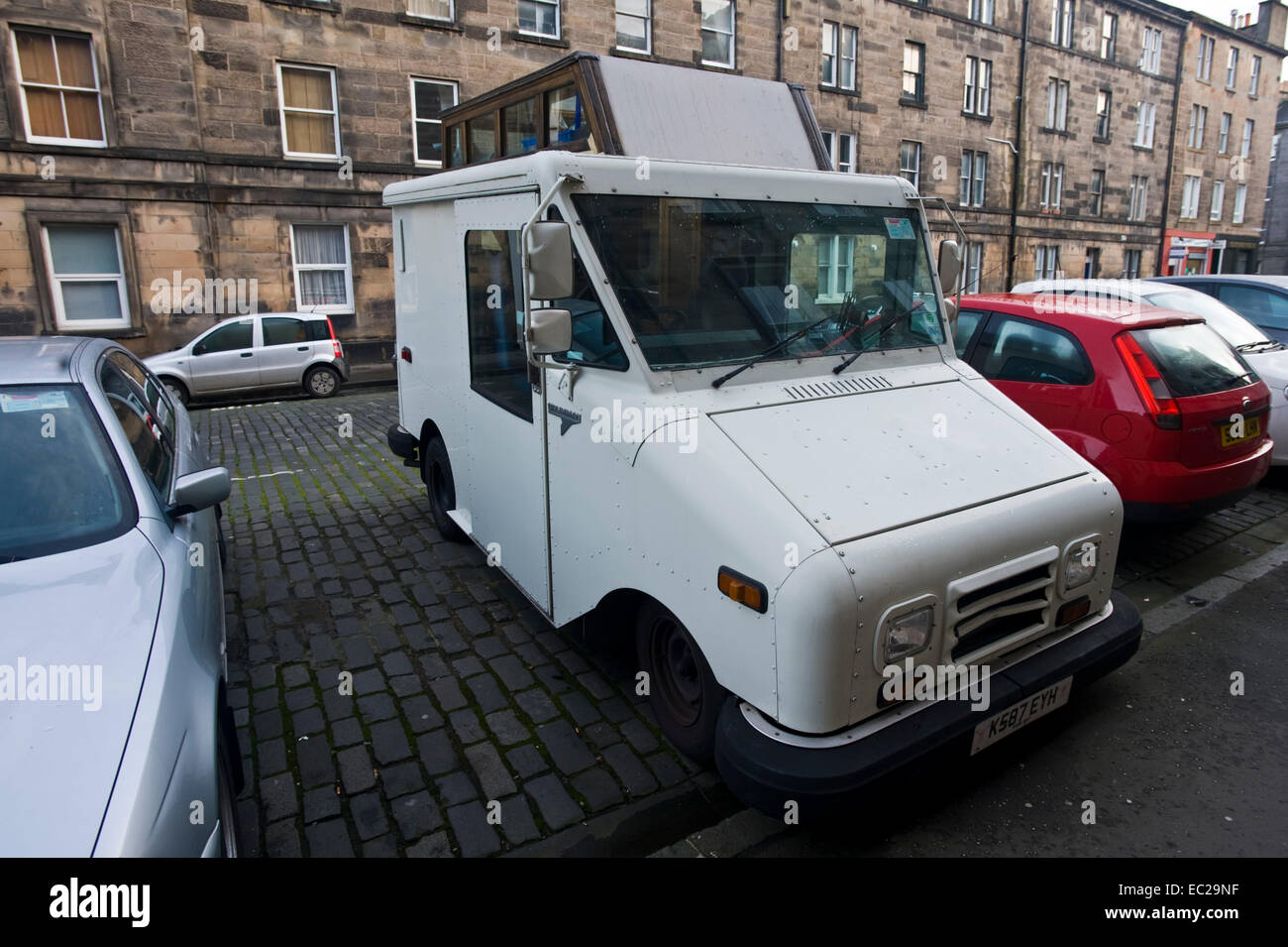 Unusual camper van parked on Grindlay Street in city centre Edinburgh ...
