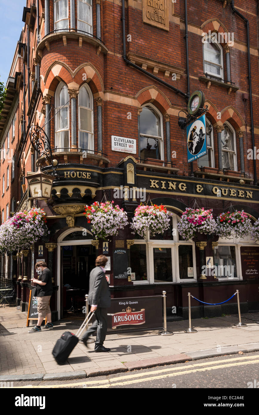 King & Queen pub in Fitzrovia, London, UK Stock Photo - Alamy