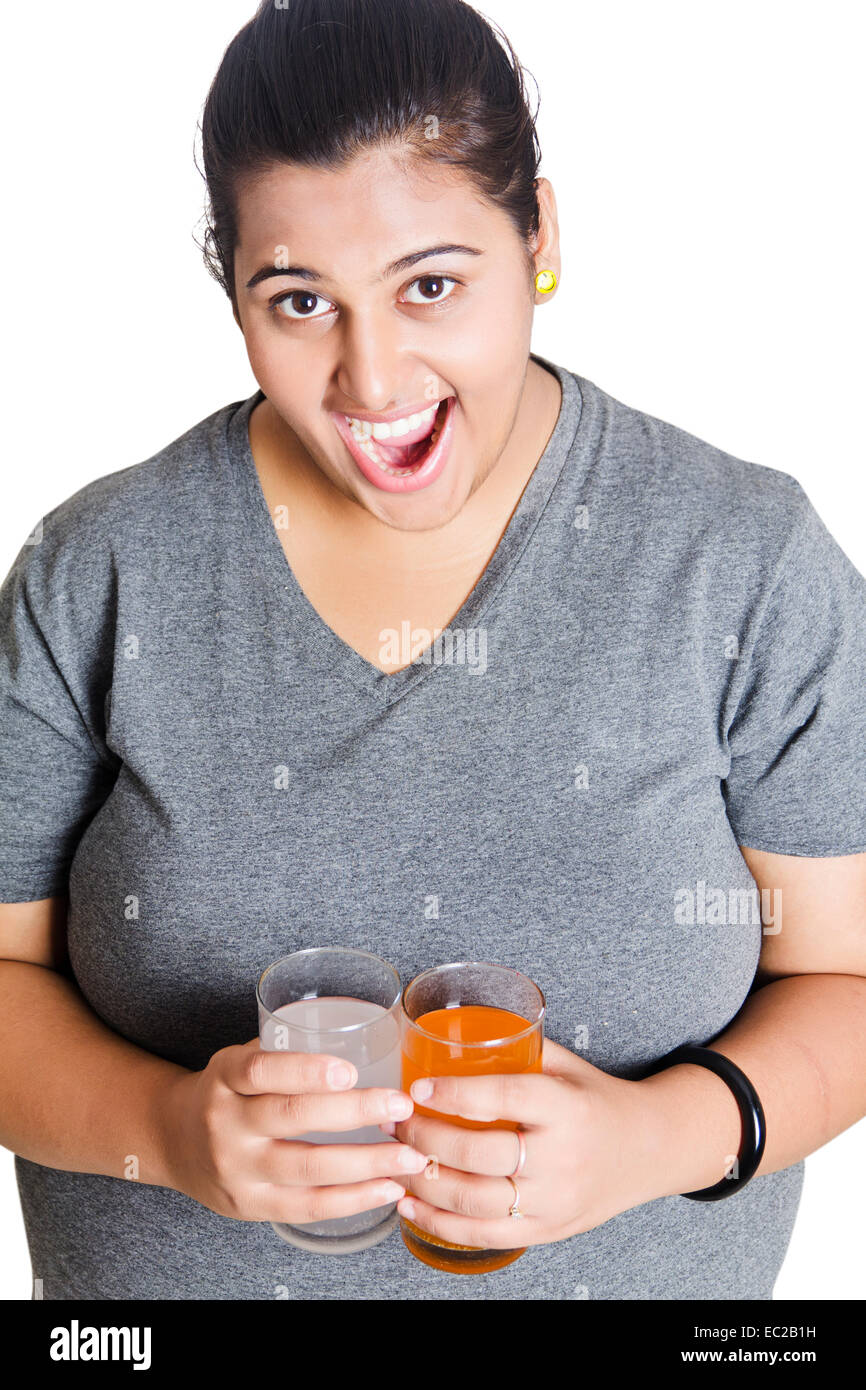 indian Obese Lady fat Control Stock Photo - Alamy