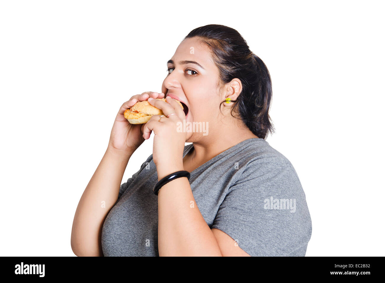 indian Obese Lady Dieting over Weight Stock Photo - Alamy