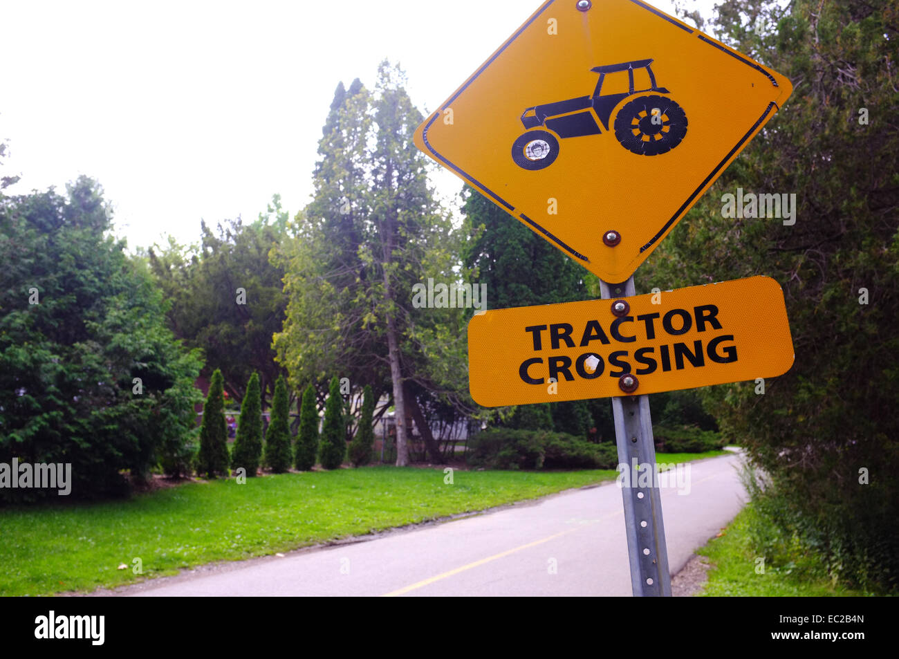 Tractor crossing hi-res stock photography and images - Alamy