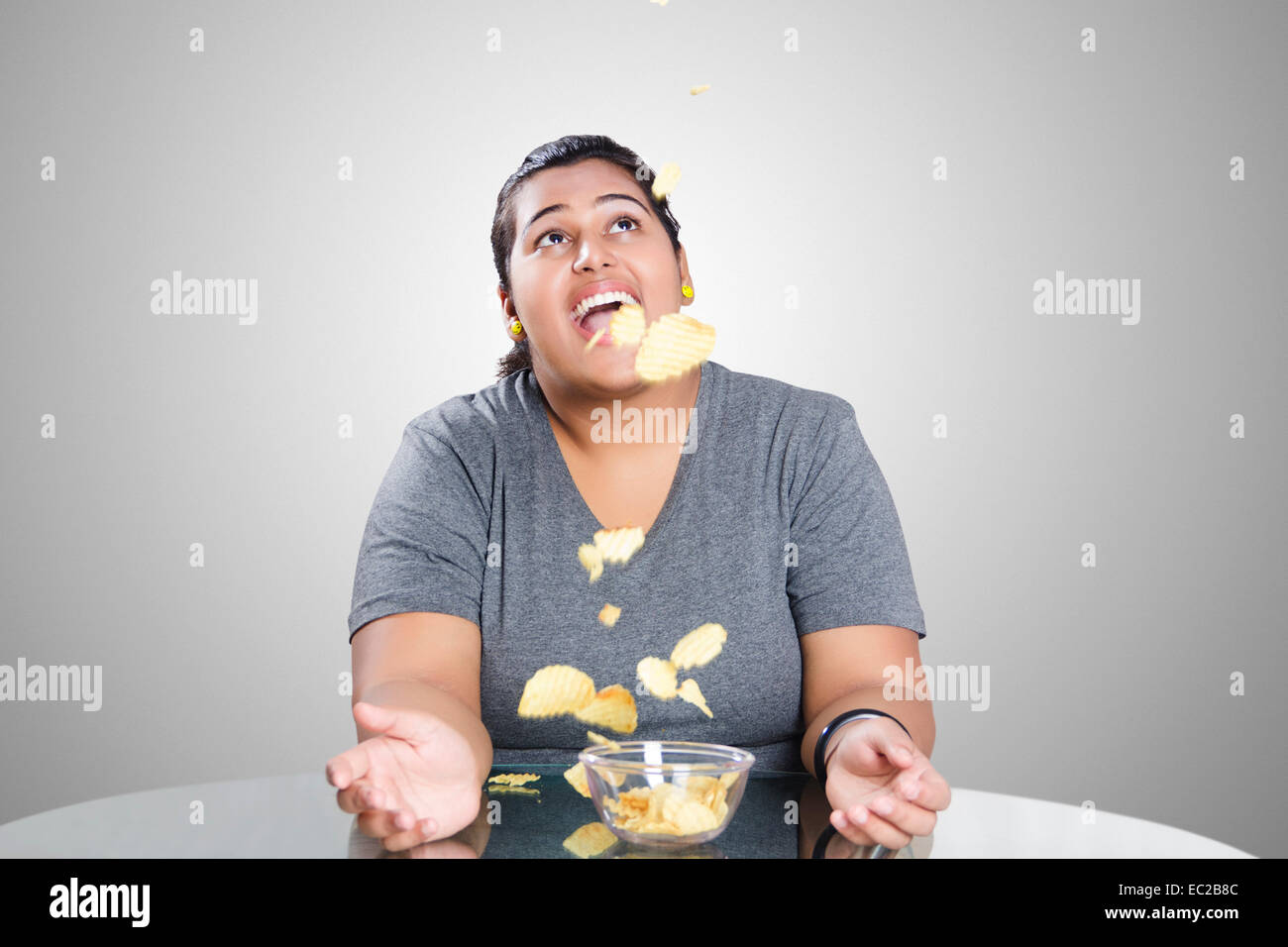 indian Obese Lady Dieting over Weight Stock Photo - Alamy