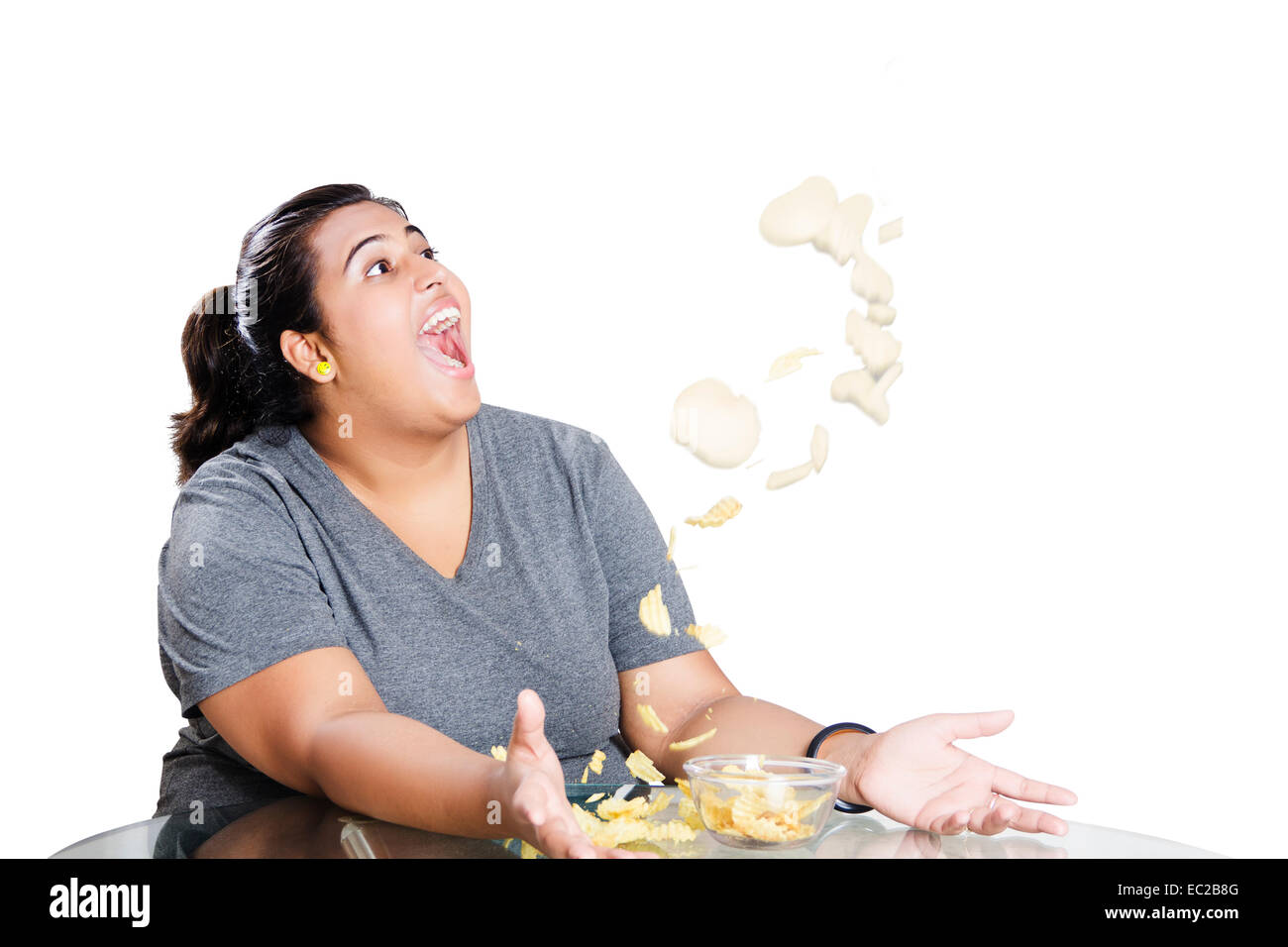 indian Obese Lady Dieting over Weight Stock Photo - Alamy