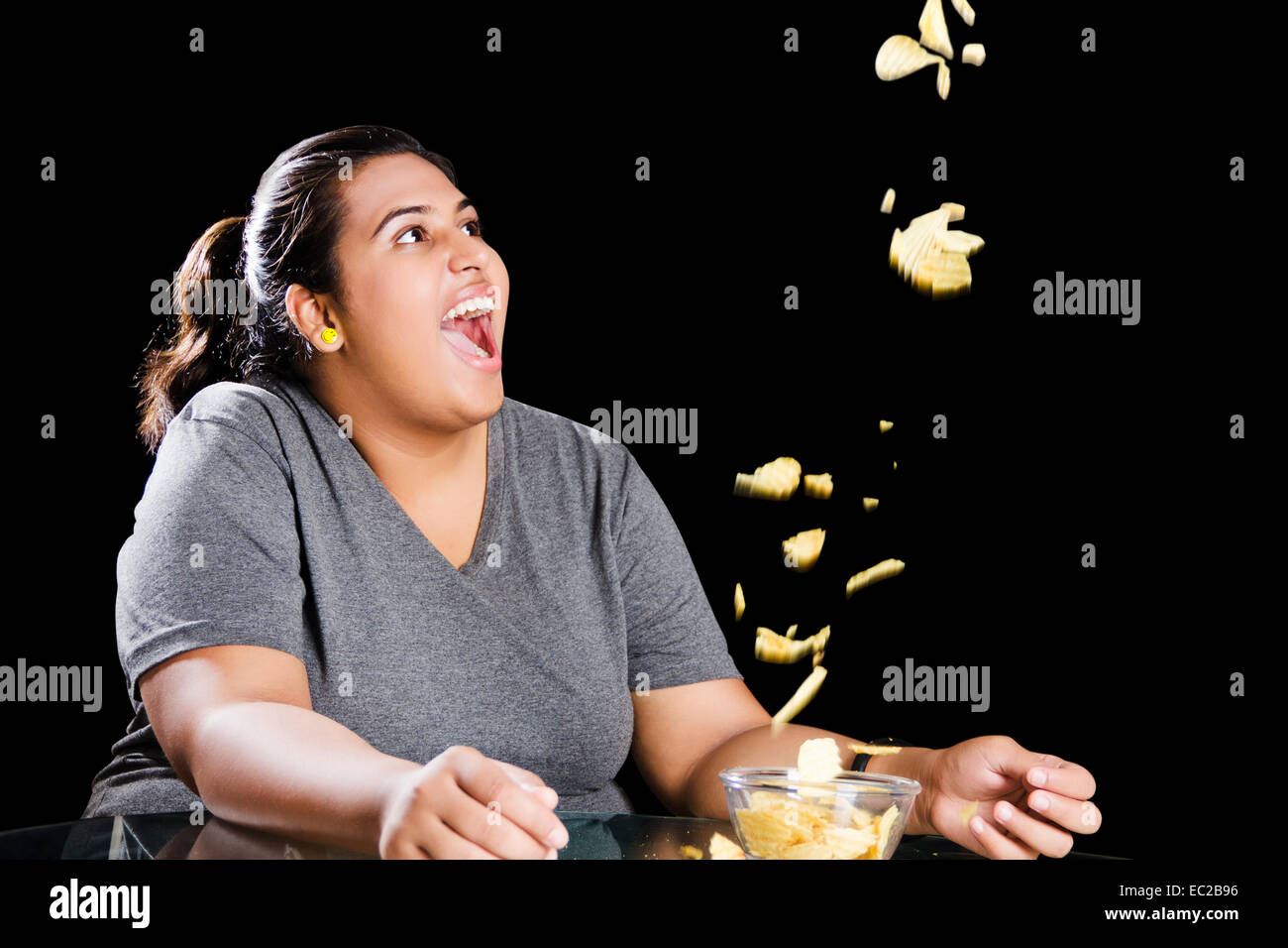 indian Obese Lady Dieting over Weight Stock Photo - Alamy
