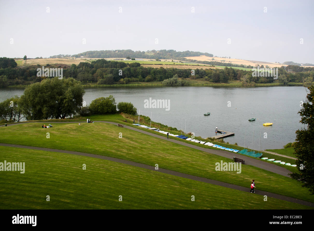 Linlithgow Loch and Park from Palace Stock Photo - Alamy