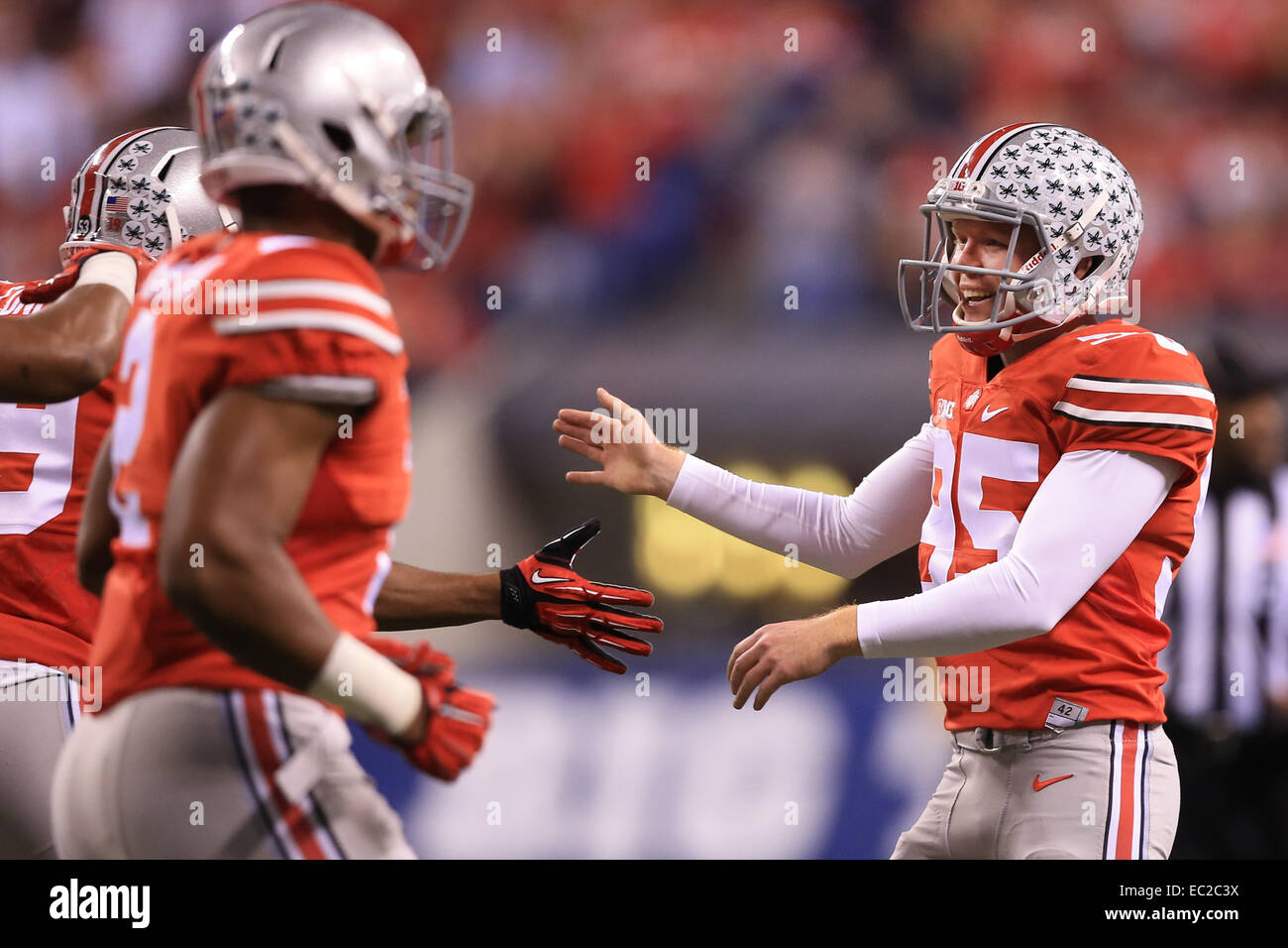 Indianapolis, IN, USA. 06th Dec, 2014. Ohio State Buckeyes punter ...