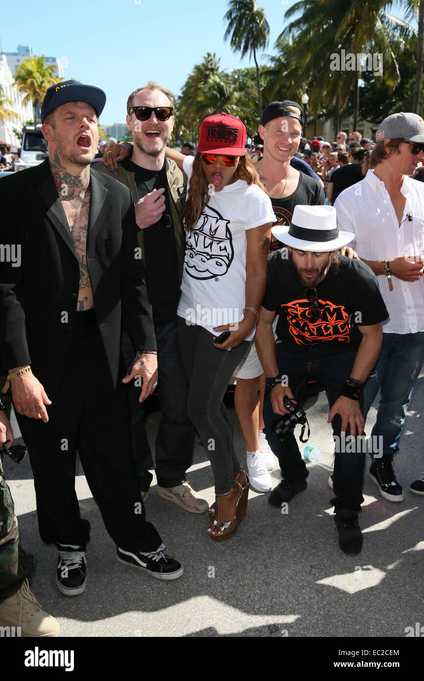 Celebrities gather at the Gumball 3000 rally starting grid before the ...