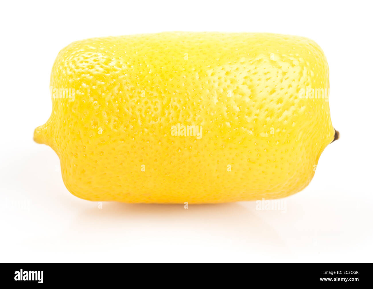Square (cube) lemon on a white background representing genetically ...