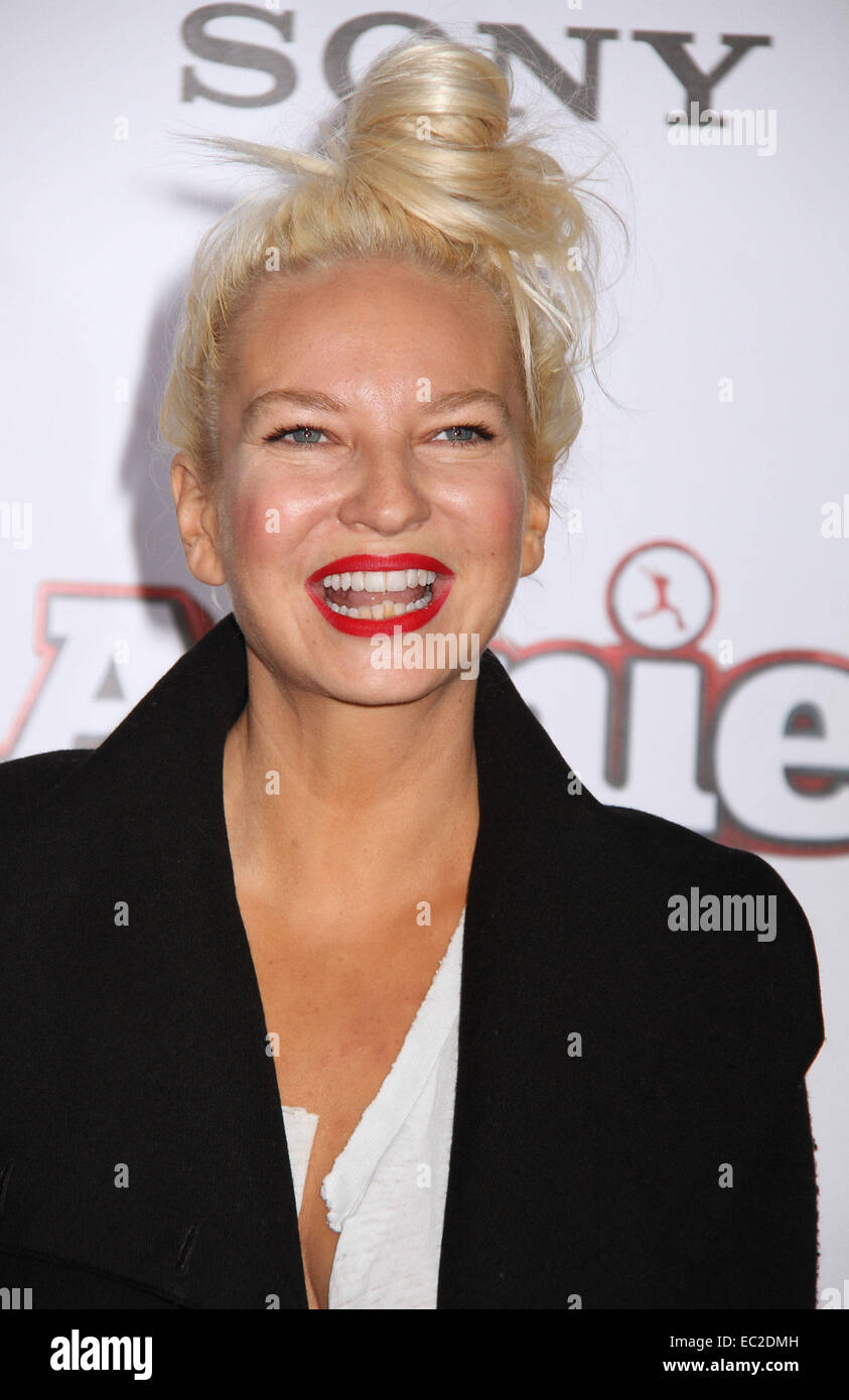 New York, USA. 7th Dec, 2014. Singer SIA attends the world premiere of ...
