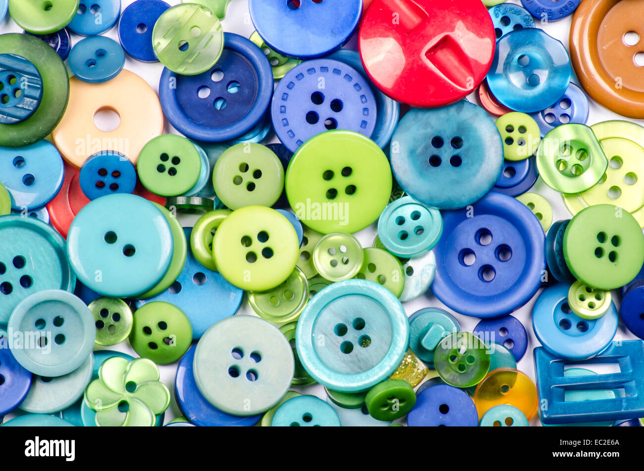 Collection Of Old Buttons Stock Photo - Alamy