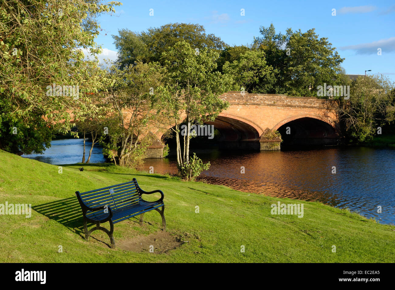 Red Bridge Over The River Teith, The Meadows, Callander, Trossachs ...
