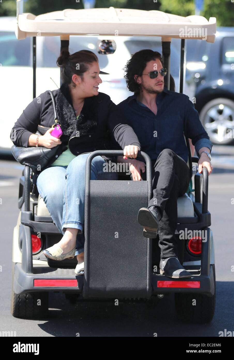 Kit Harington appears on Extra hosted by Mario Lopez and is greeting by ...