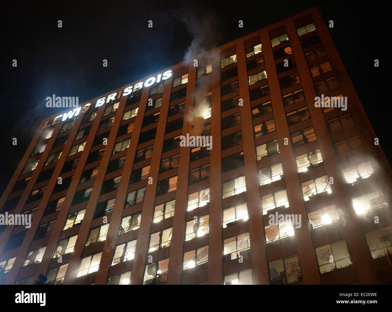 Dec 8 2014. Los Angeles CA. The Lewis Brisbois building suffered major ...