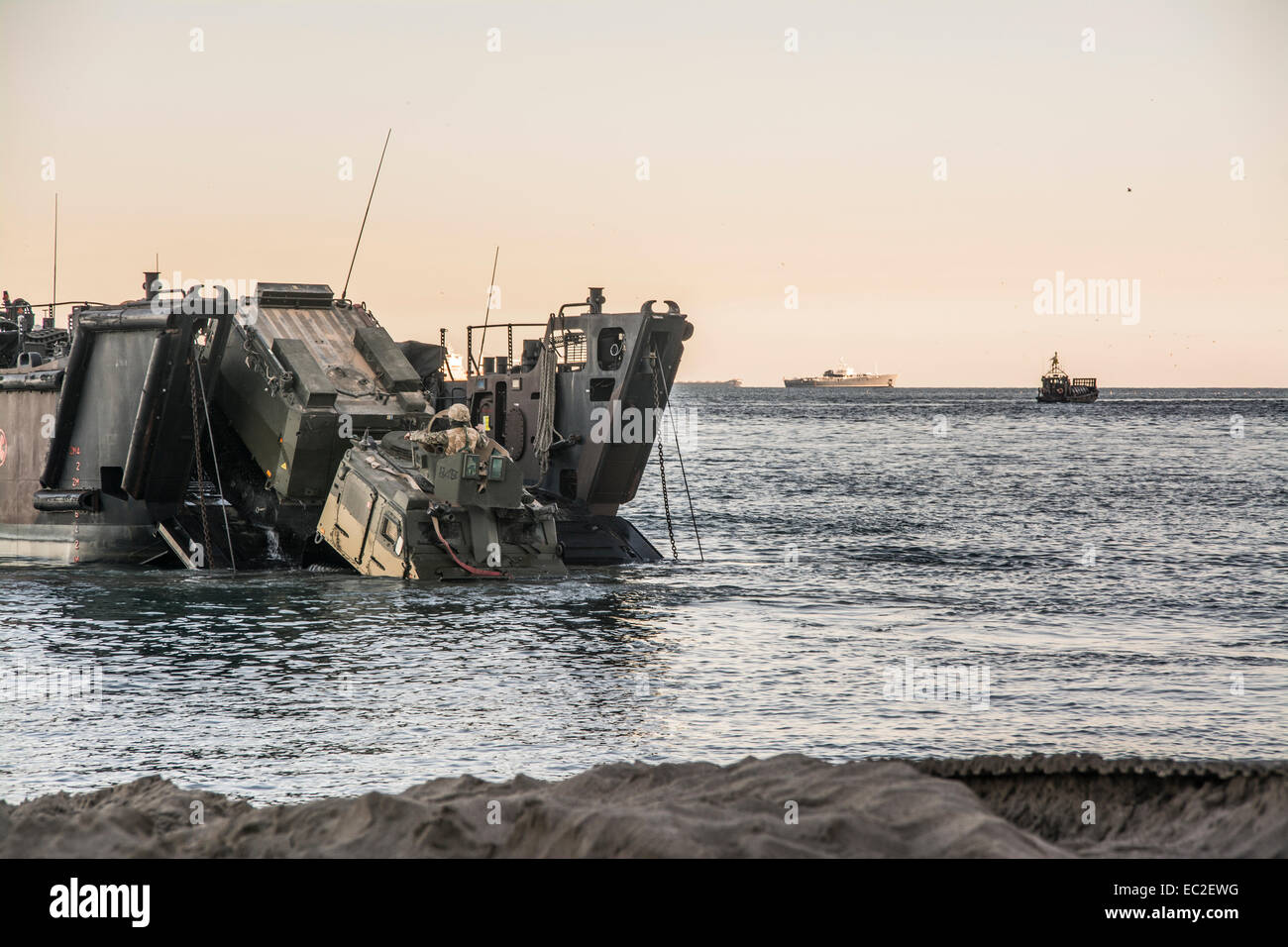 Gibraltar. 8th December, 2014. Pictured heavy vehicles, tanks and ...