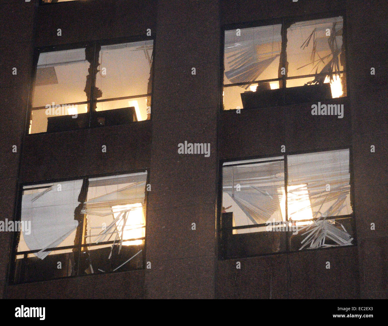 Dec 8 2014. Los Angeles CA. The Lewis Brisbois building suffered major ...