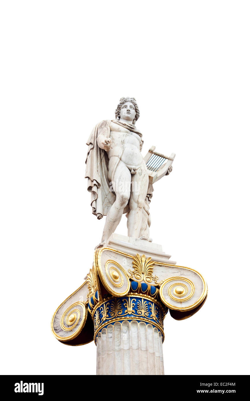Apollo Statue at Athens Academy Stock Photo - Alamy