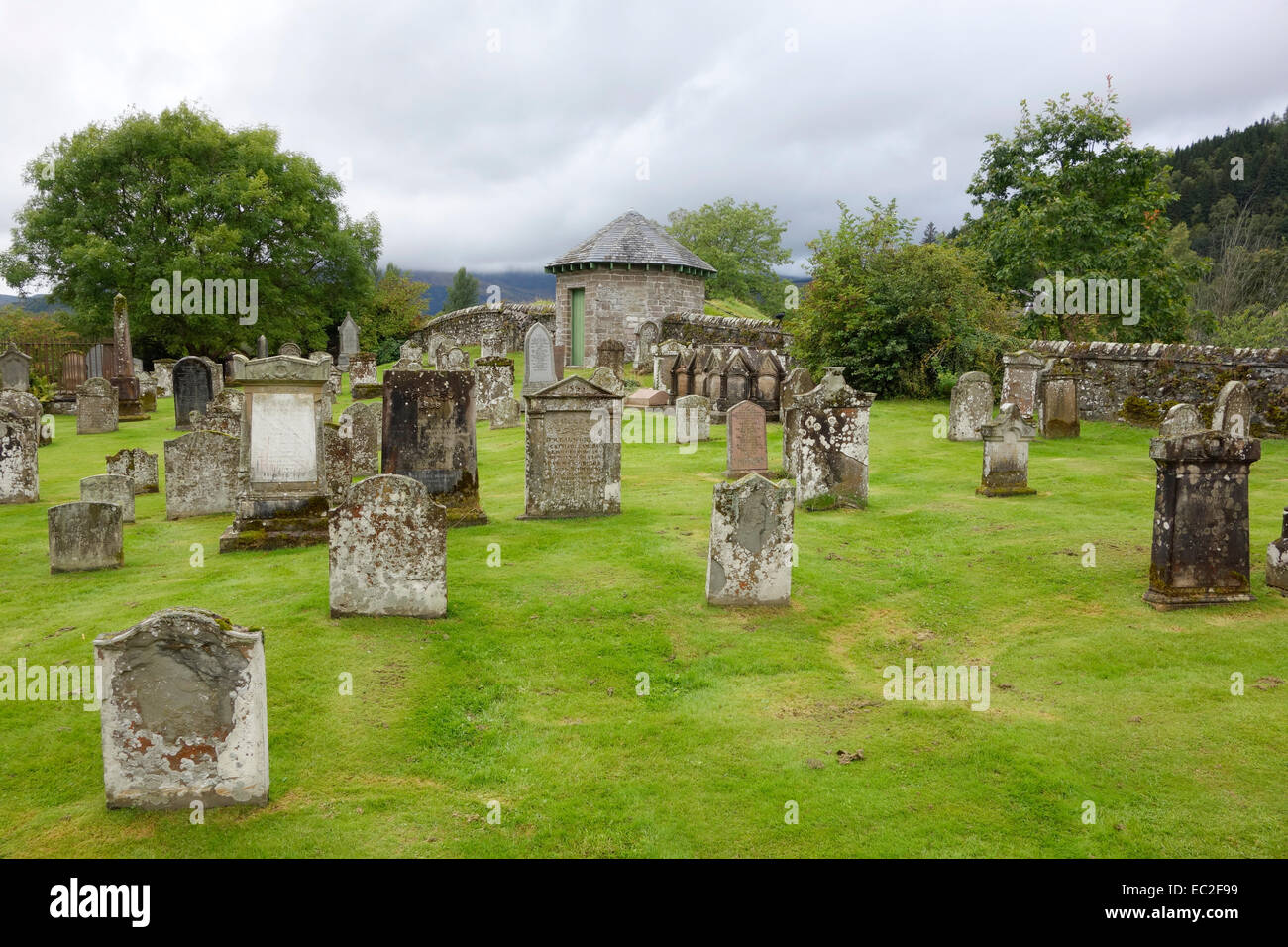 Saint Kessog's Graveyard, Callander, Trossachs, Stirlingshire, Scotland ...