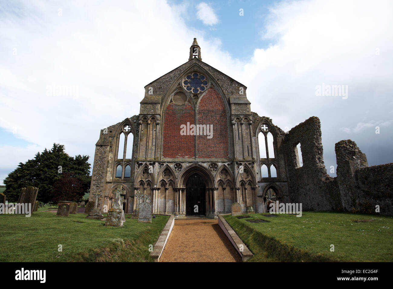 West Front of Binham Priory Church, Norfolk, England Stock Photo - Alamy