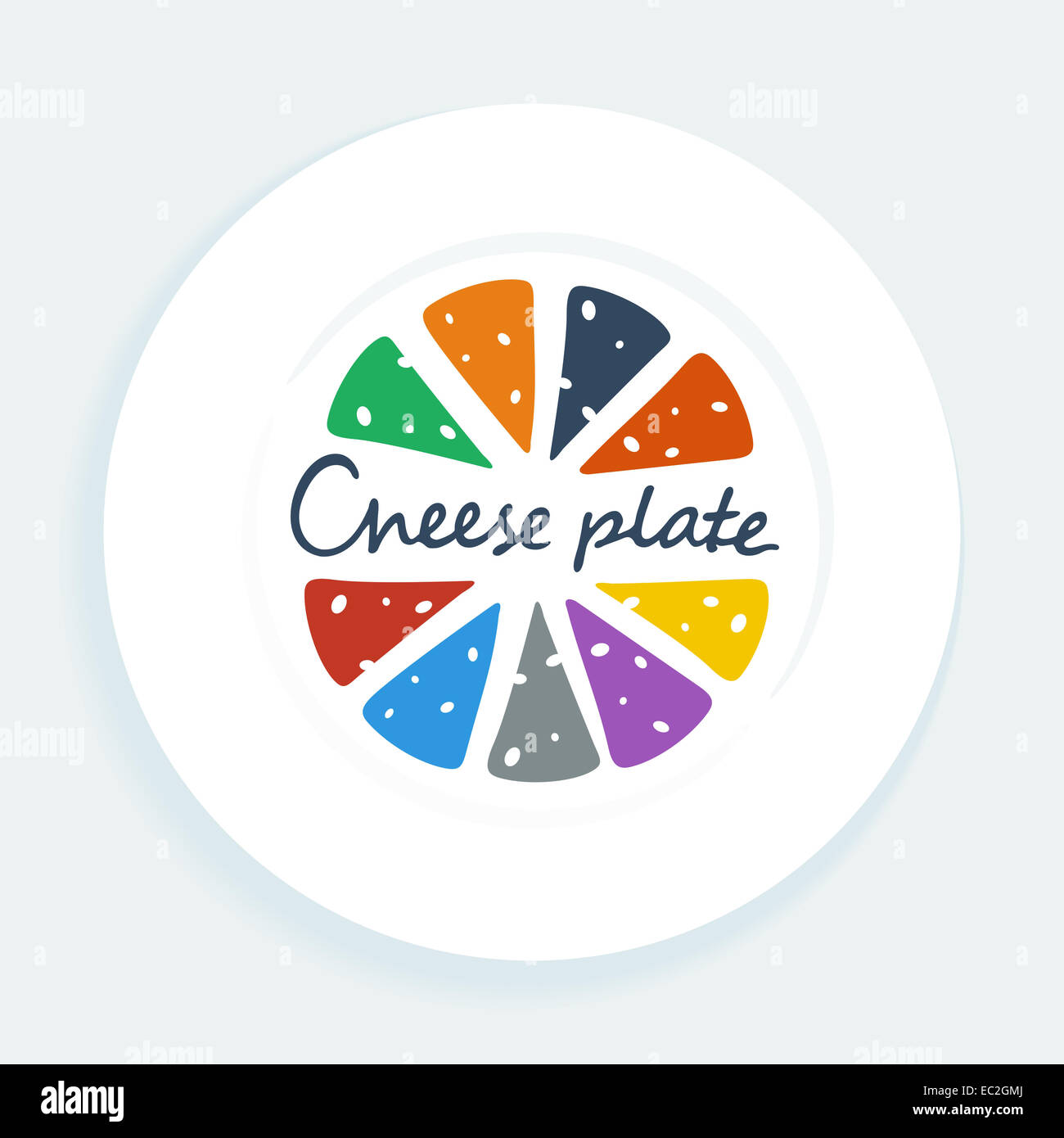 Food snack symbol emblem cheese hi-res stock photography and images - Alamy