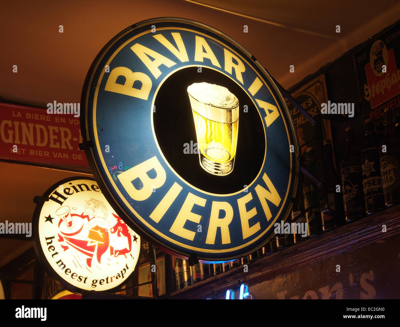 A light advertisement for Bavaria Bieren, showcasing the Dutch beer ...