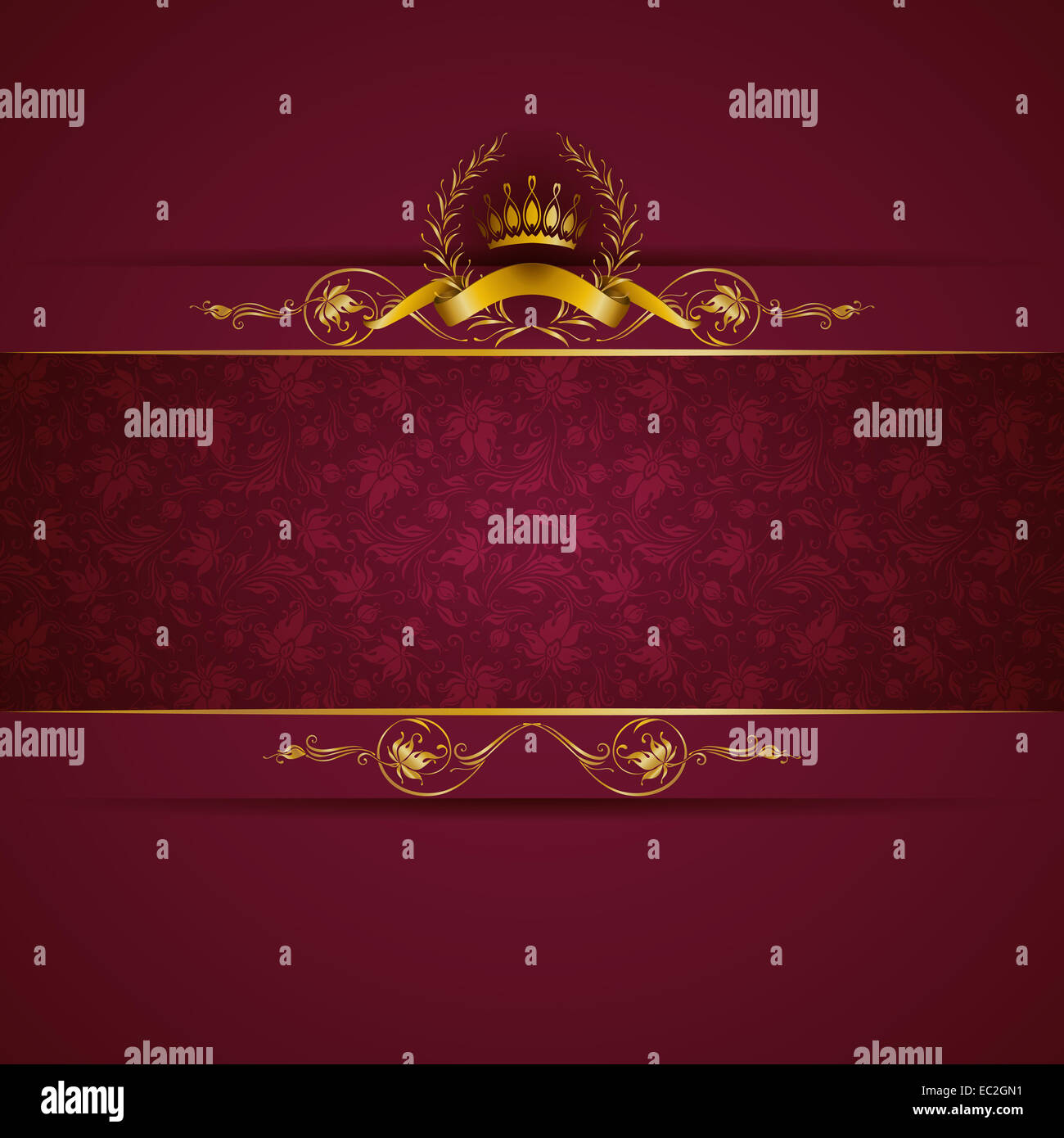 Elegant golden frame banner Stock Photo - Alamy