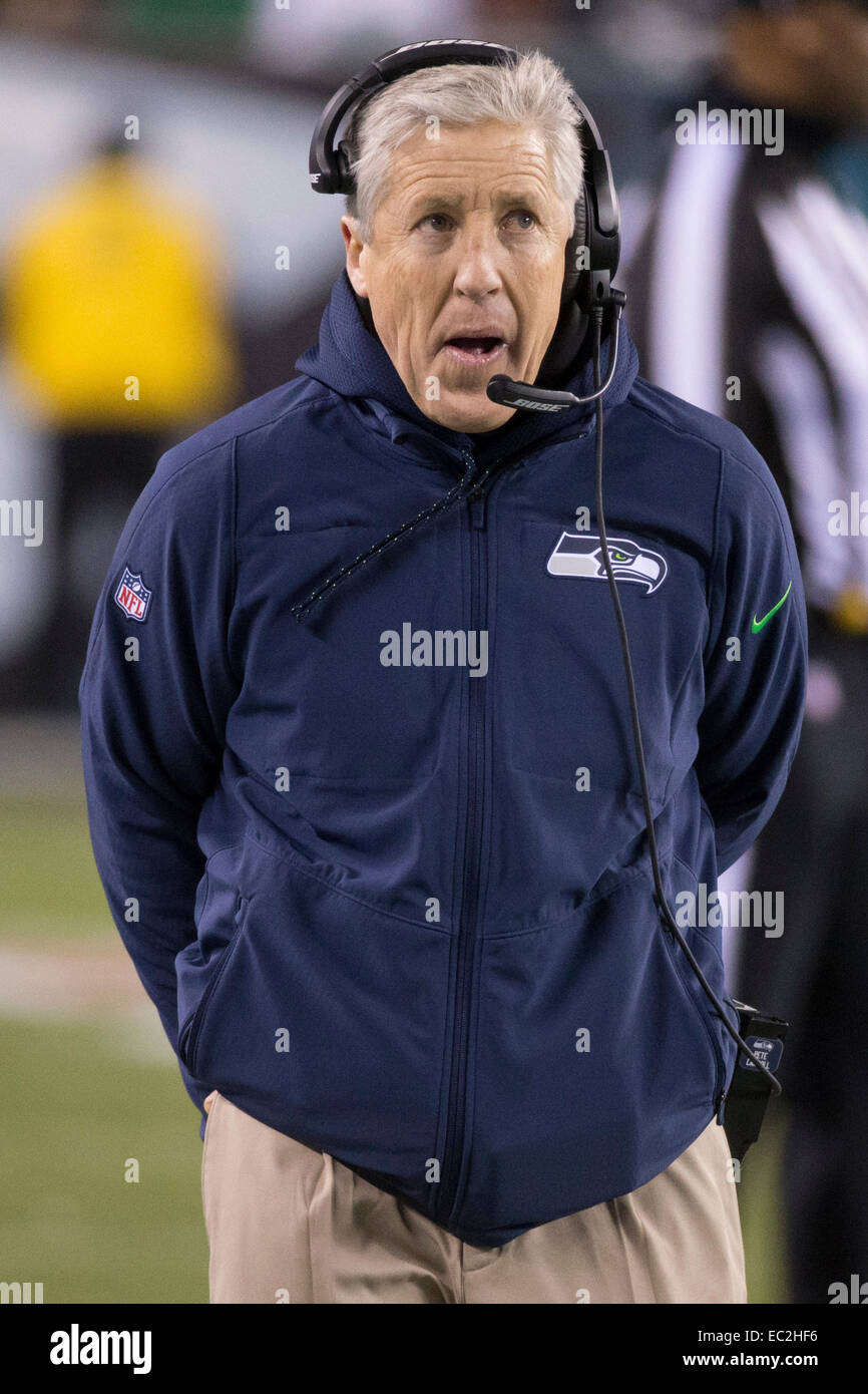 December 7, 2014: Seattle Seahawks head coach Pete Carroll looks on ...