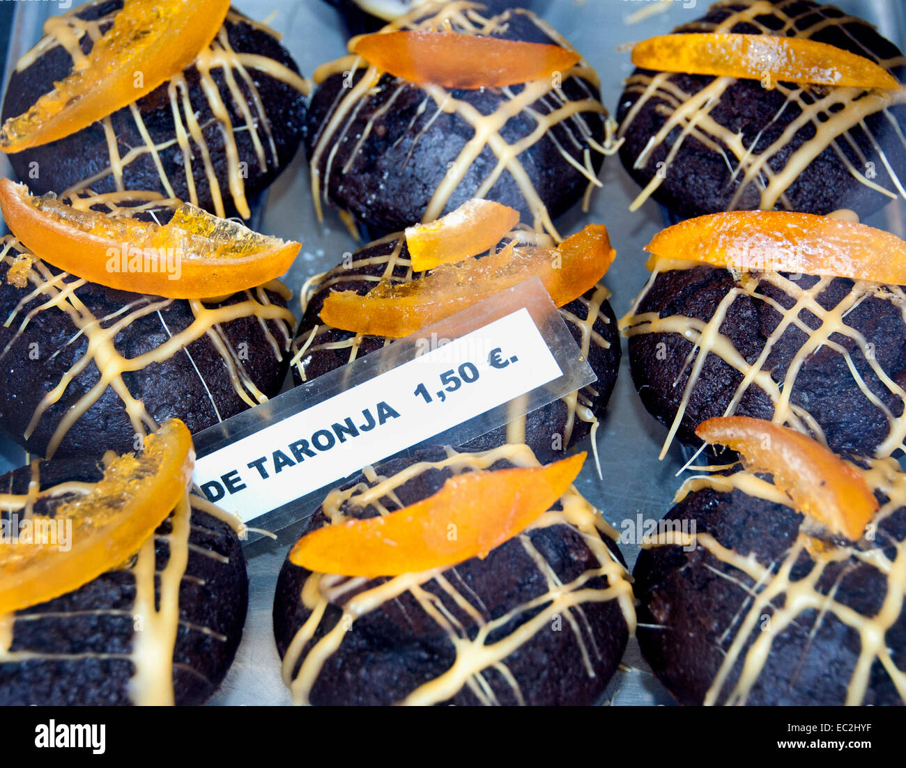 Taronja Spanish Baker Bakery Spain pastry cake Stock Photo - Alamy