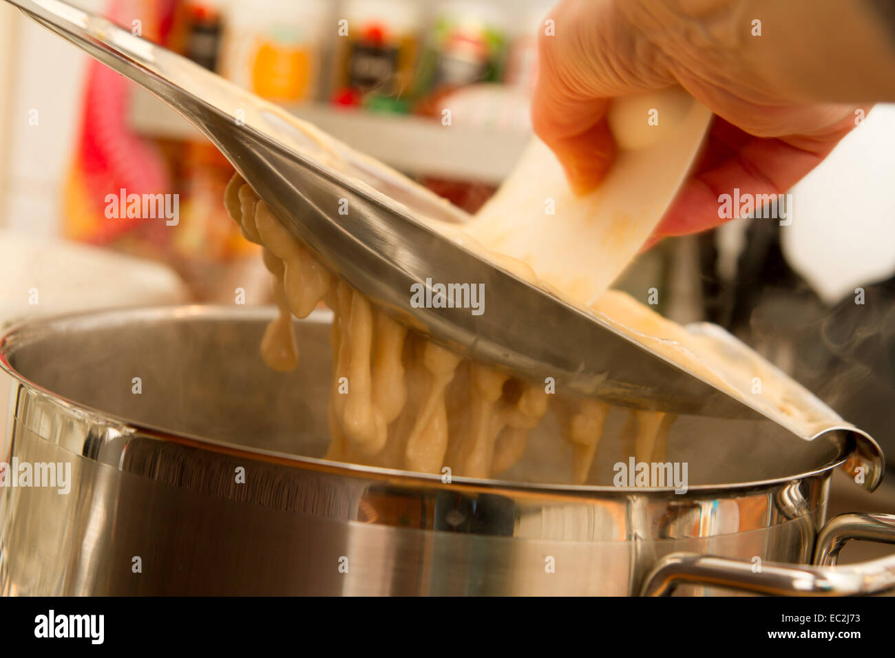 Making homemade Spaetzle Stock Photo - Alamy