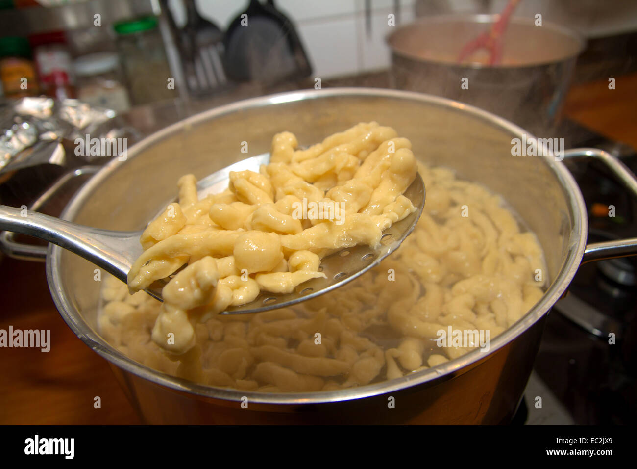 Making homemade Spaetzle Stock Photo - Alamy
