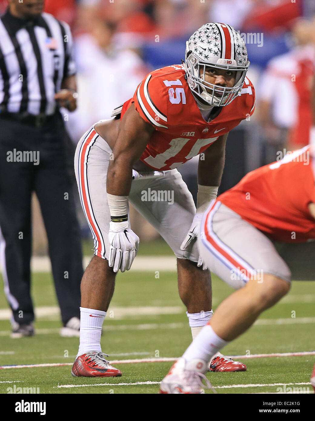 Indianapolis, IN, USA. 06th Dec, 2014. Ohio State Buckeyes running back ...
